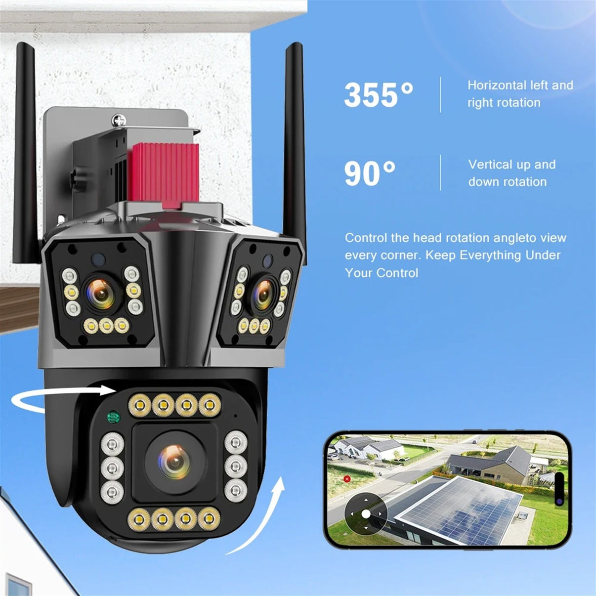 Ip kamera PTZ kamera ELITA 4 25MP 3 sociva i 3 kamere – Kokos Shop